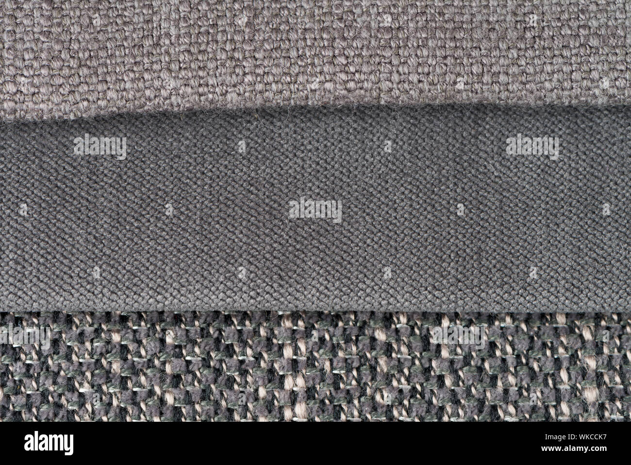 Closeup detail of multi color fabric texture samples Stock Photo - Alamy