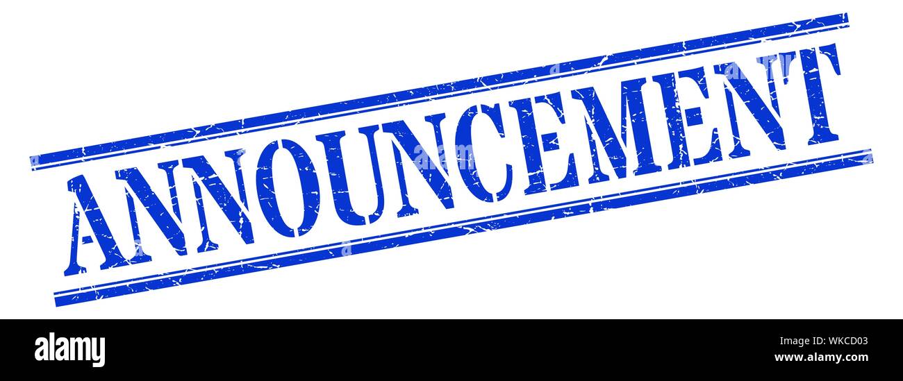 announcement stamp. announcement square grunge sign. announcement Stock ...