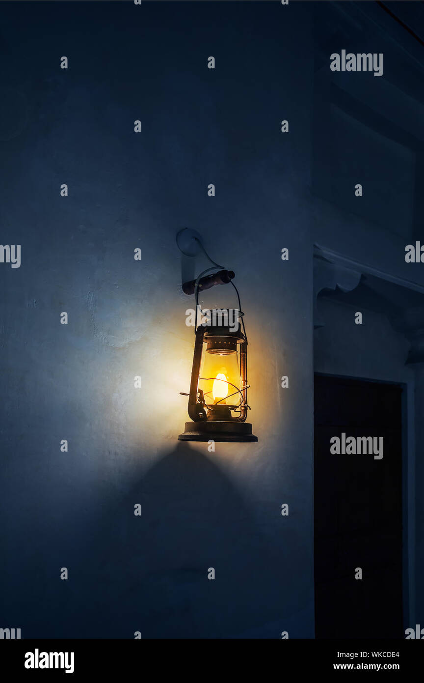 Arab street lanterns in the city of Dubai in the United Arab Emirates ...
