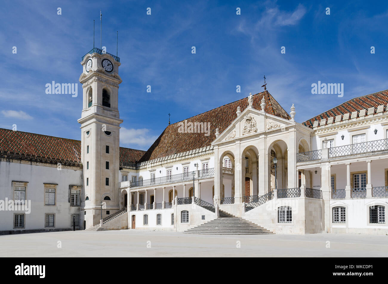 COIMBRA, PORTUGAL – CIRCA 2012: Main building of the Coimbra University ...