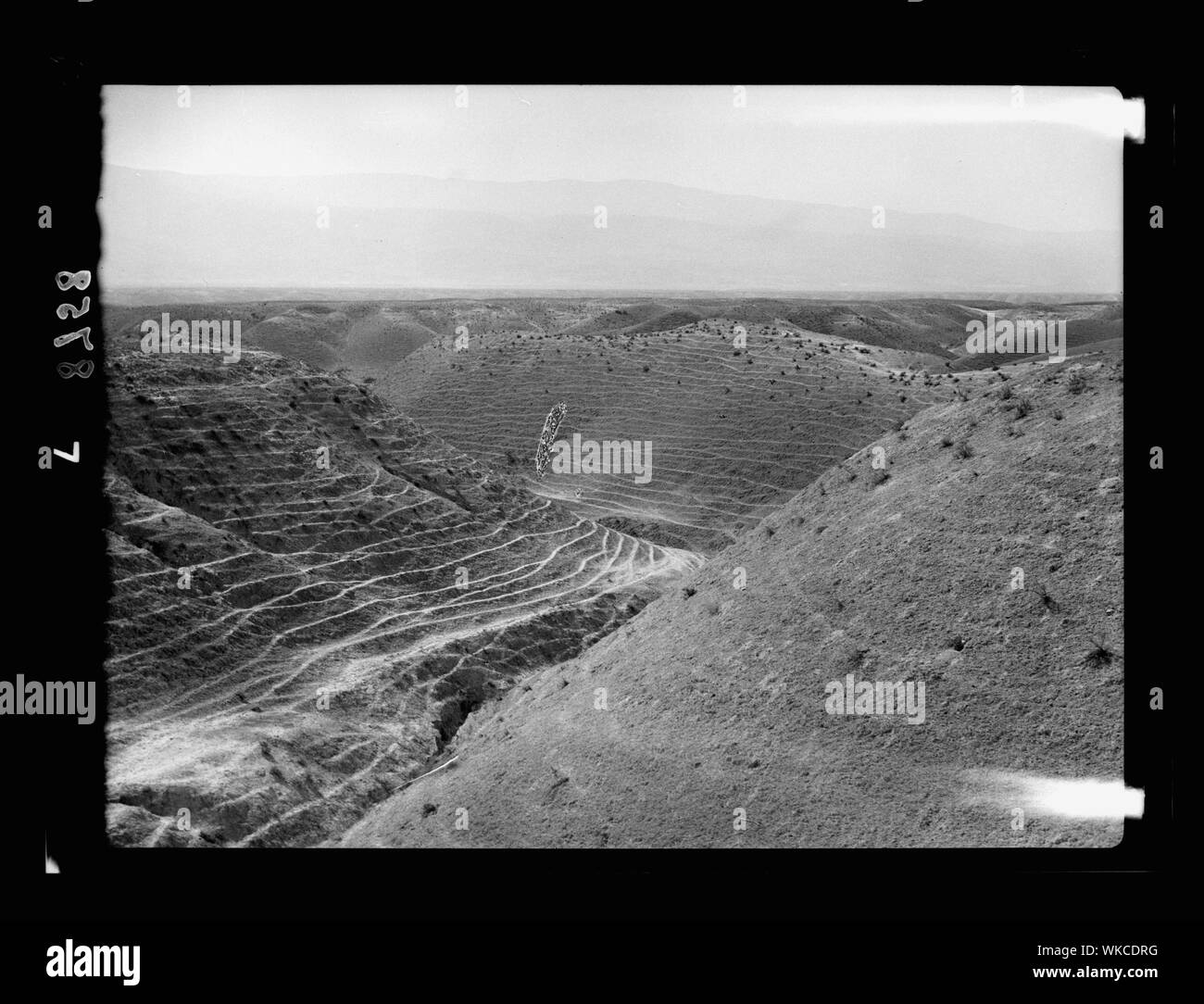 Jericho & Jordan area. Wady Faraa, the foothills showing network of ...
