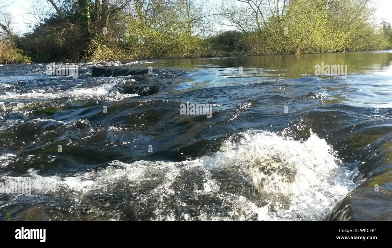 Splashing Water In River Stock Photo - Alamy