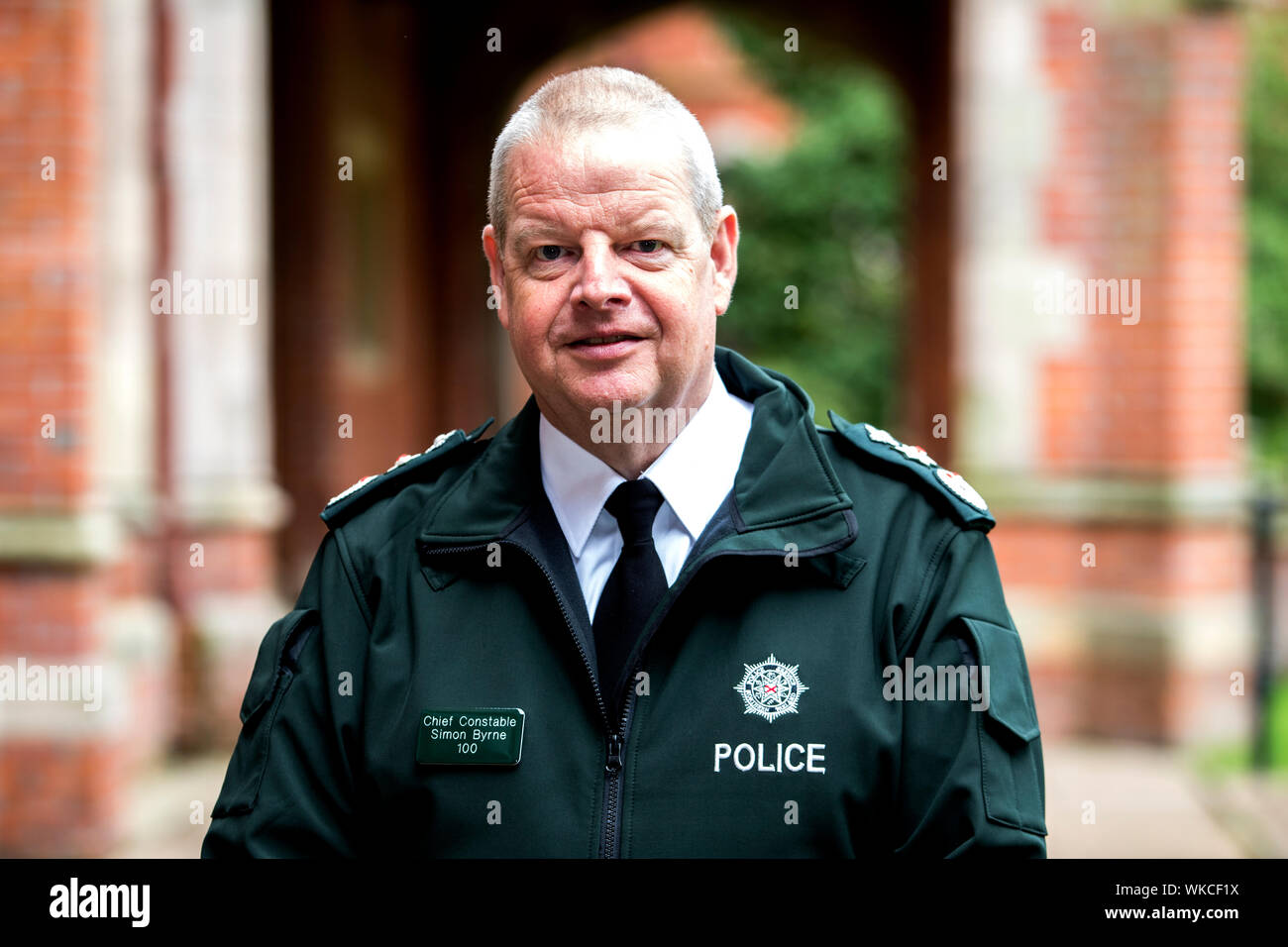 PSNI chief constable Simon Byrne at Queen's University Belfast Stock ...