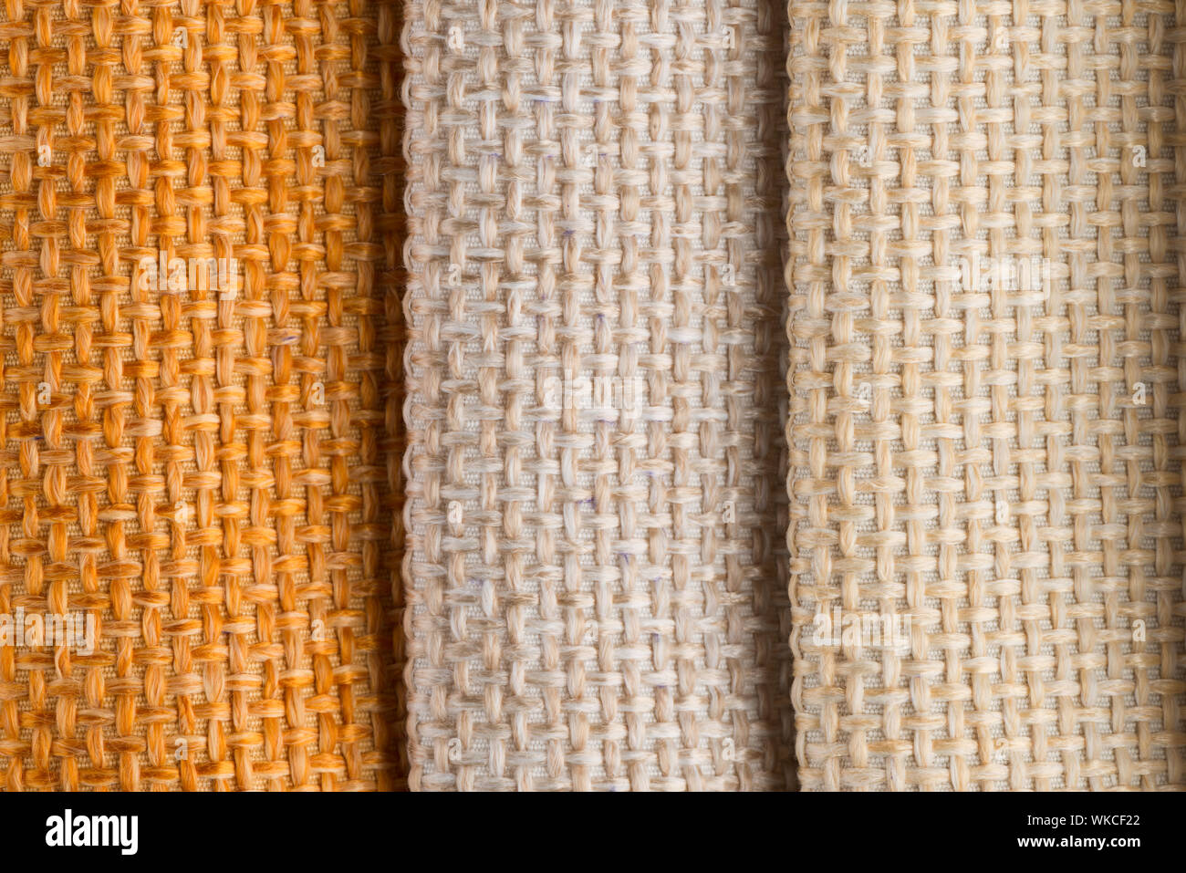 Closeup detail of multi color fabric texture samples Stock Photo - Alamy