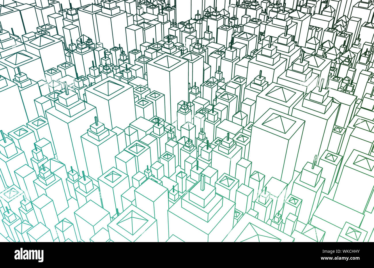3d wireframe architecture hi-res stock photography and images - Alamy