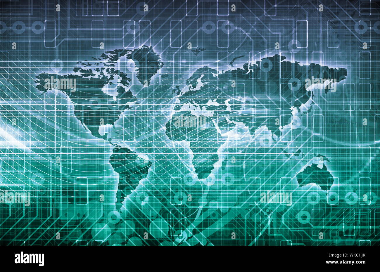 Data Network on a Corporate System as Art Stock Photo - Alamy