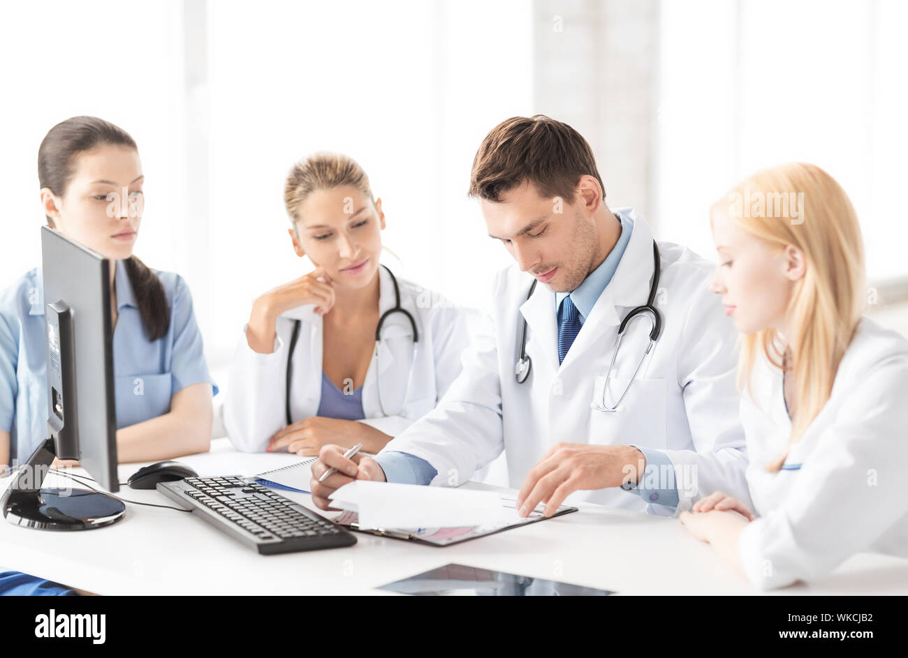 picture of young team or group of doctors working Stock Photo - Alamy