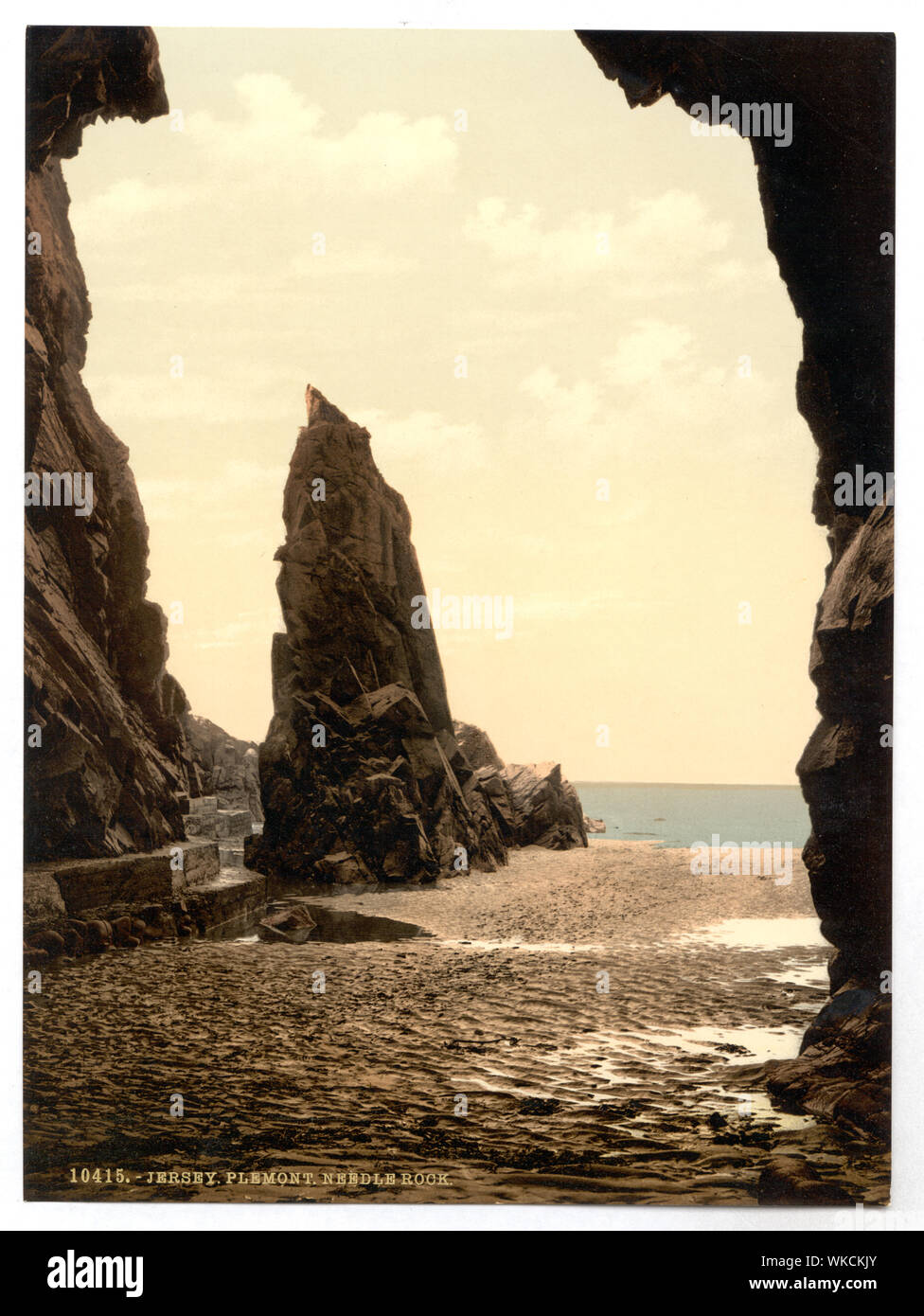 Jersey, Plemont Caves and Needle Rock, Channel Islands Stock Photo - Alamy