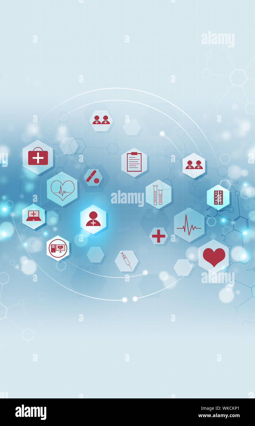abstract healthcare and science medical blue illustration Stock Photo ...