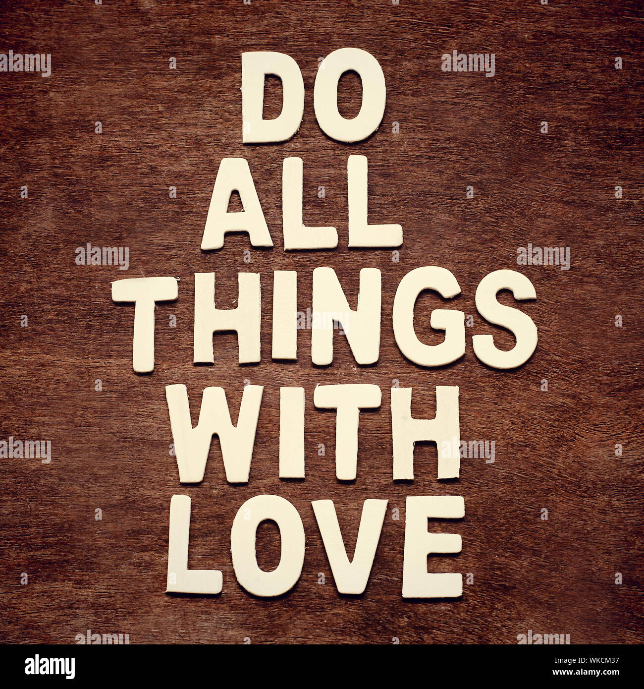 Inspirational motivating quote in wooden letters Stock Photo - Alamy