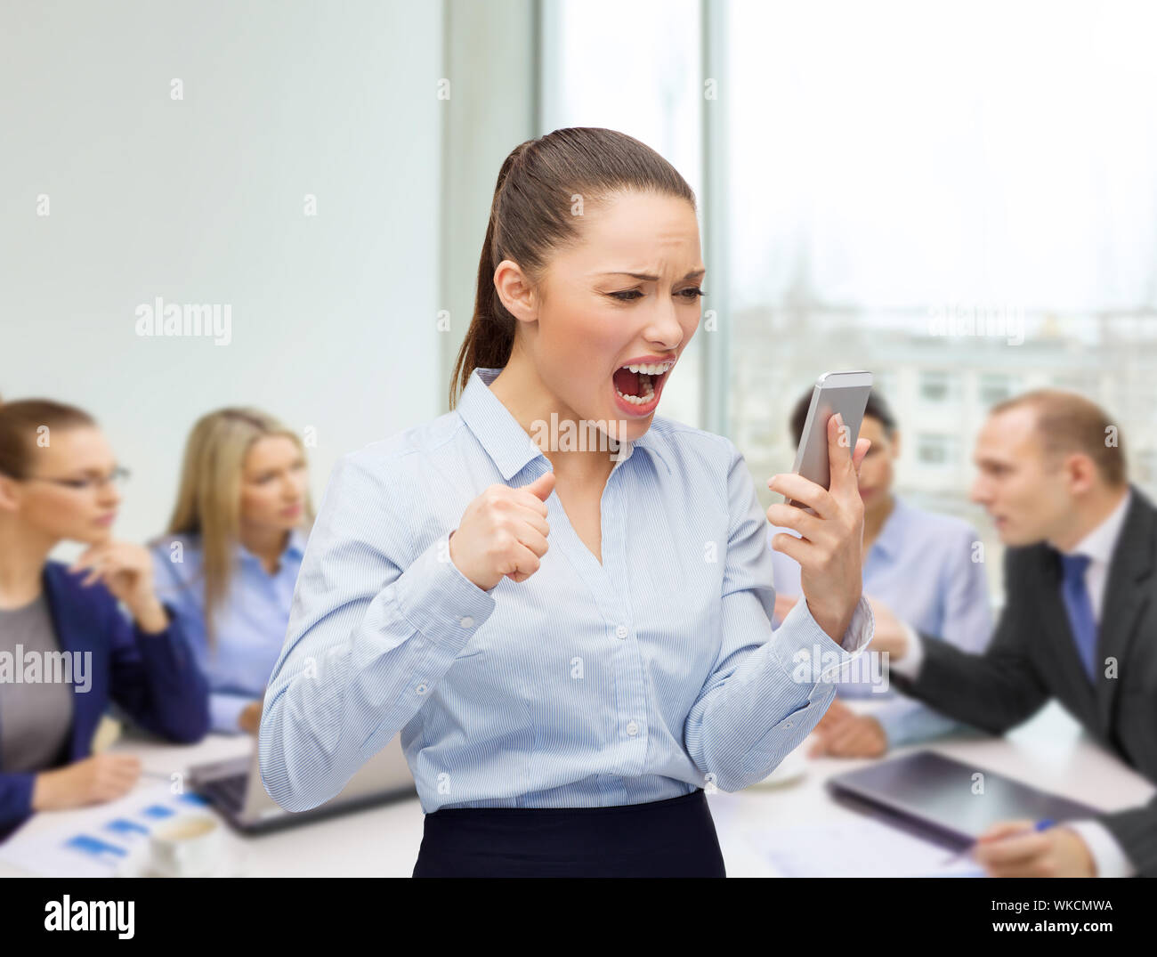 Group of angry people talking hi-res stock photography and images - Alamy
