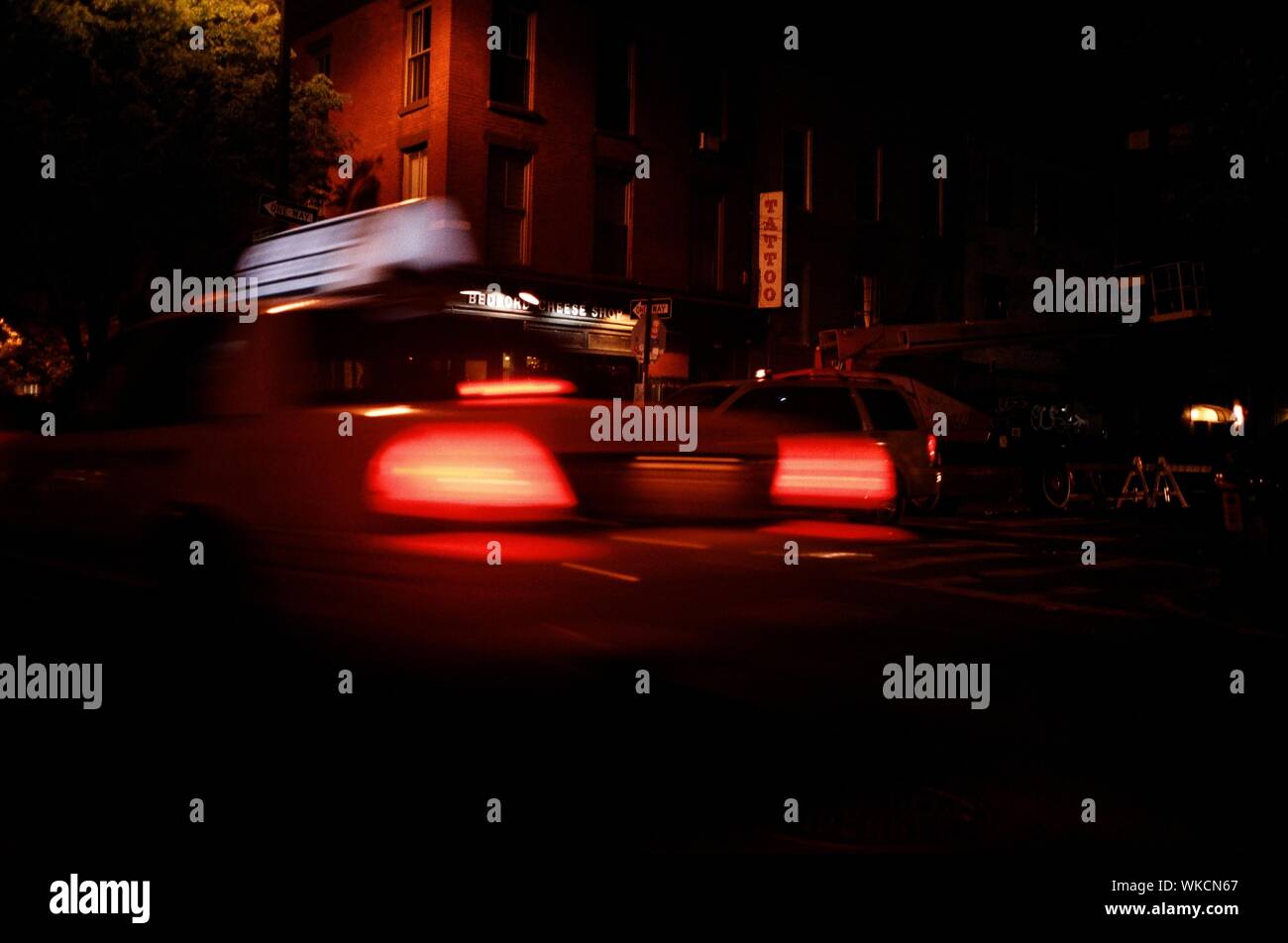 Red fire night road hi-res stock photography and images - Alamy