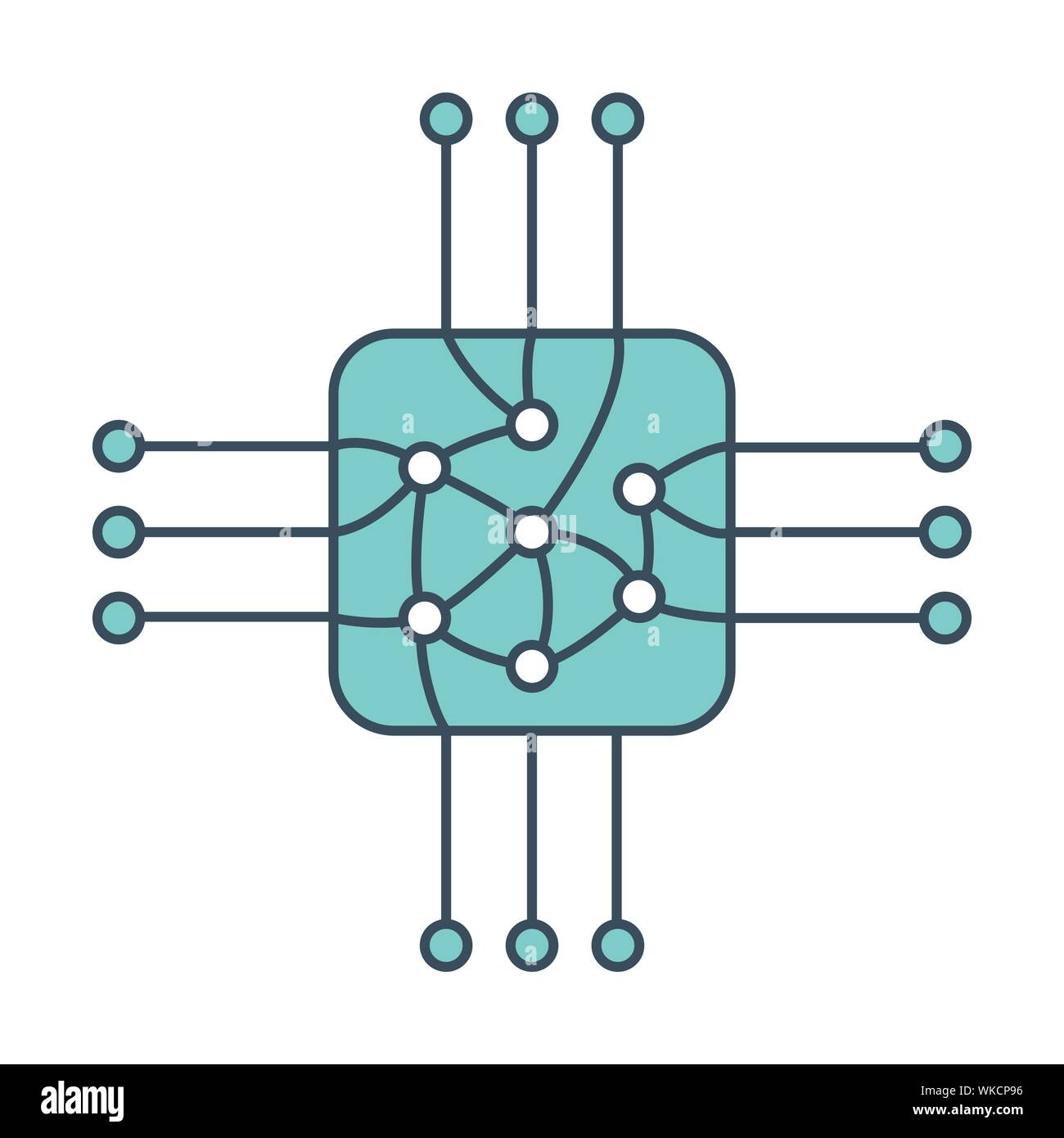 Computing ai chip neural Cut Out Stock Images & Pictures - Alamy