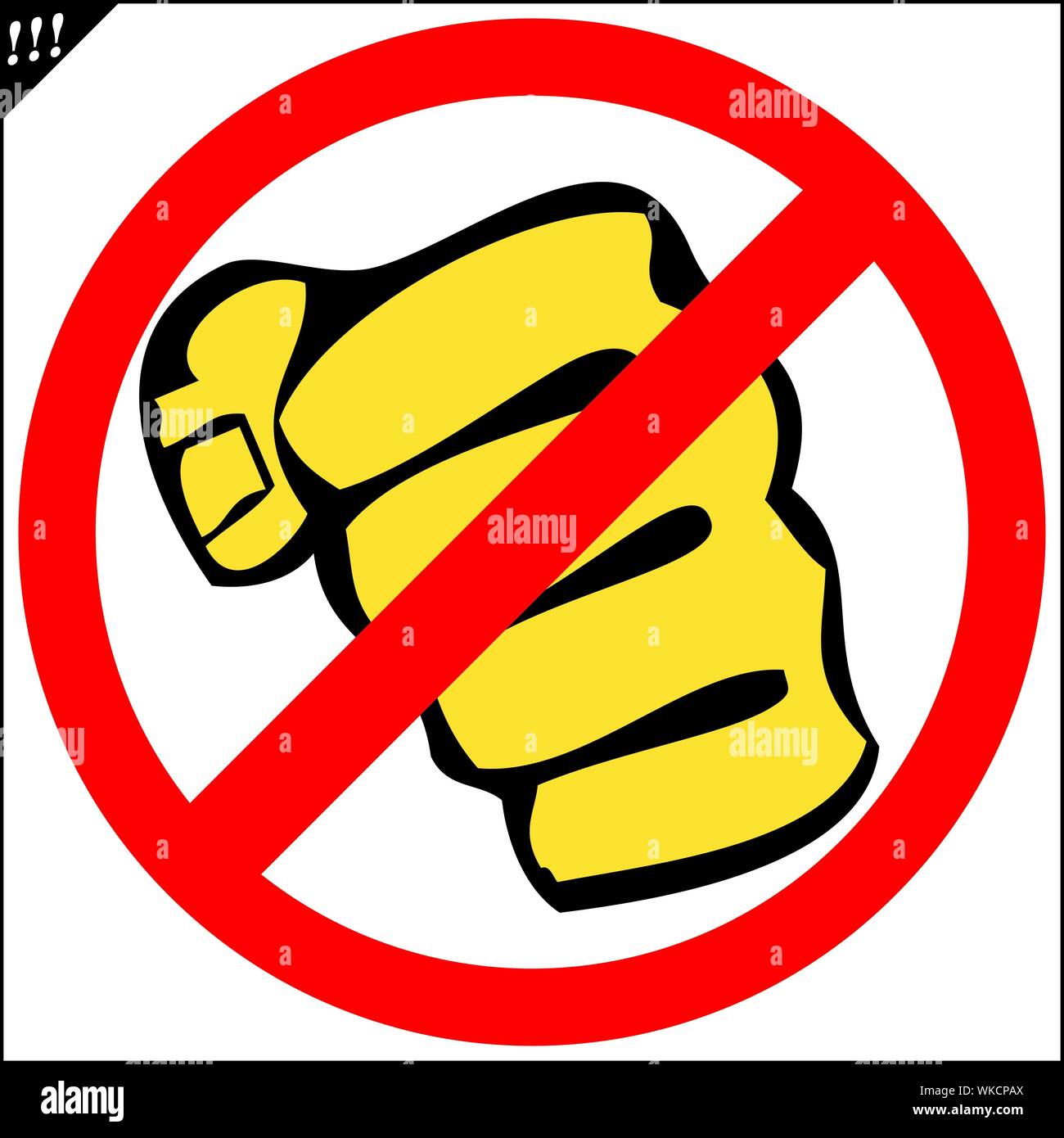 Prohibition sign fight Stock Vector Images - Alamy