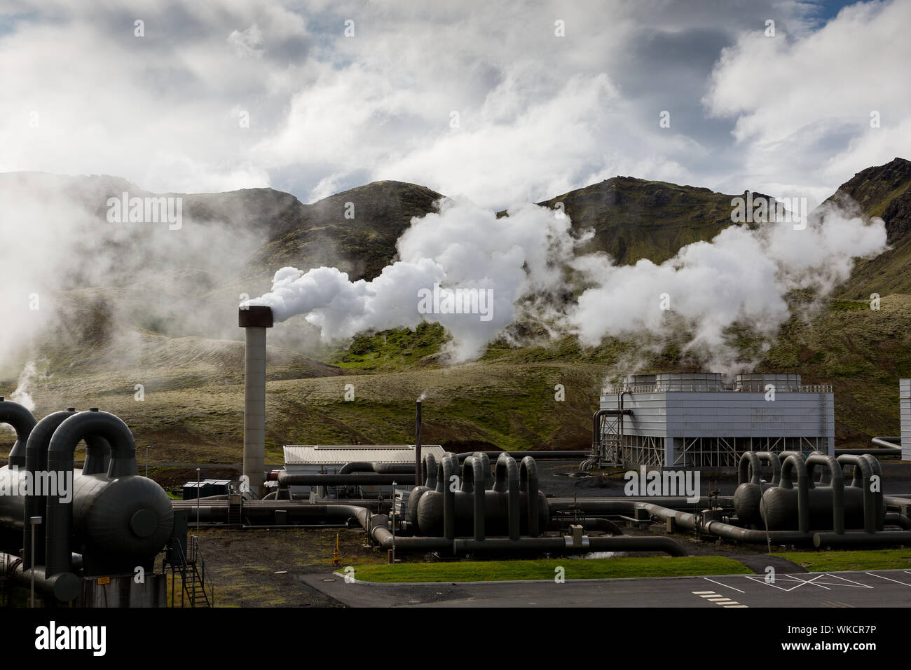 Hellisheidi geothermal power station in hi-res stock photography and ...