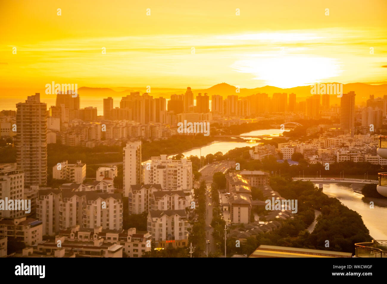Aerial panorama famous sanya town hi-res stock photography and images ...