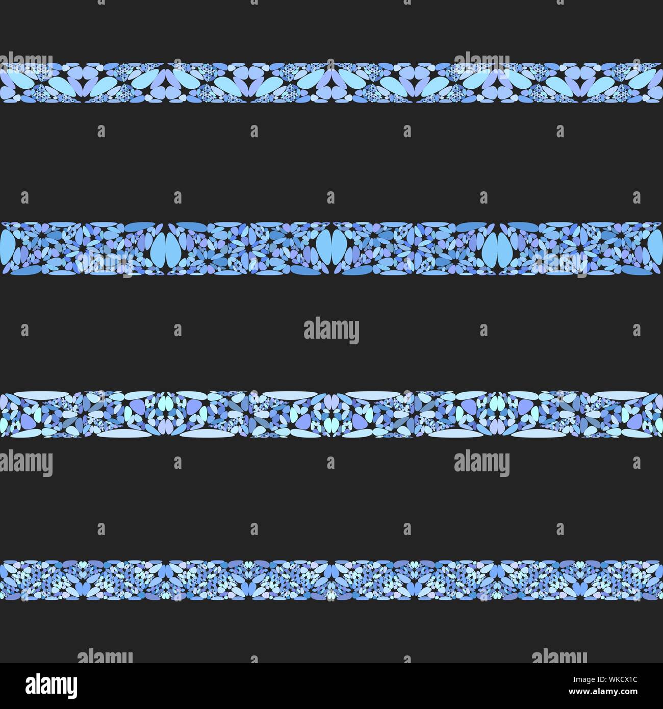 Curved stone mosaic divider line set - vector design elements Stock ...