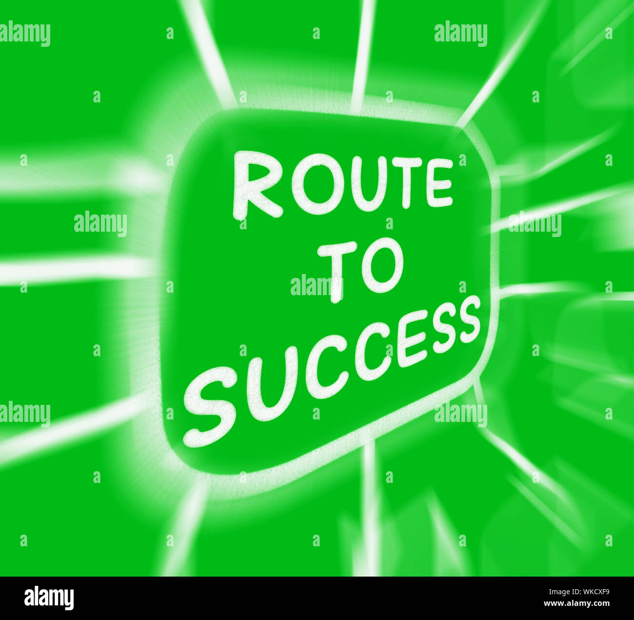 Route To Success Diagram Displaying Direction Of Progress And ...