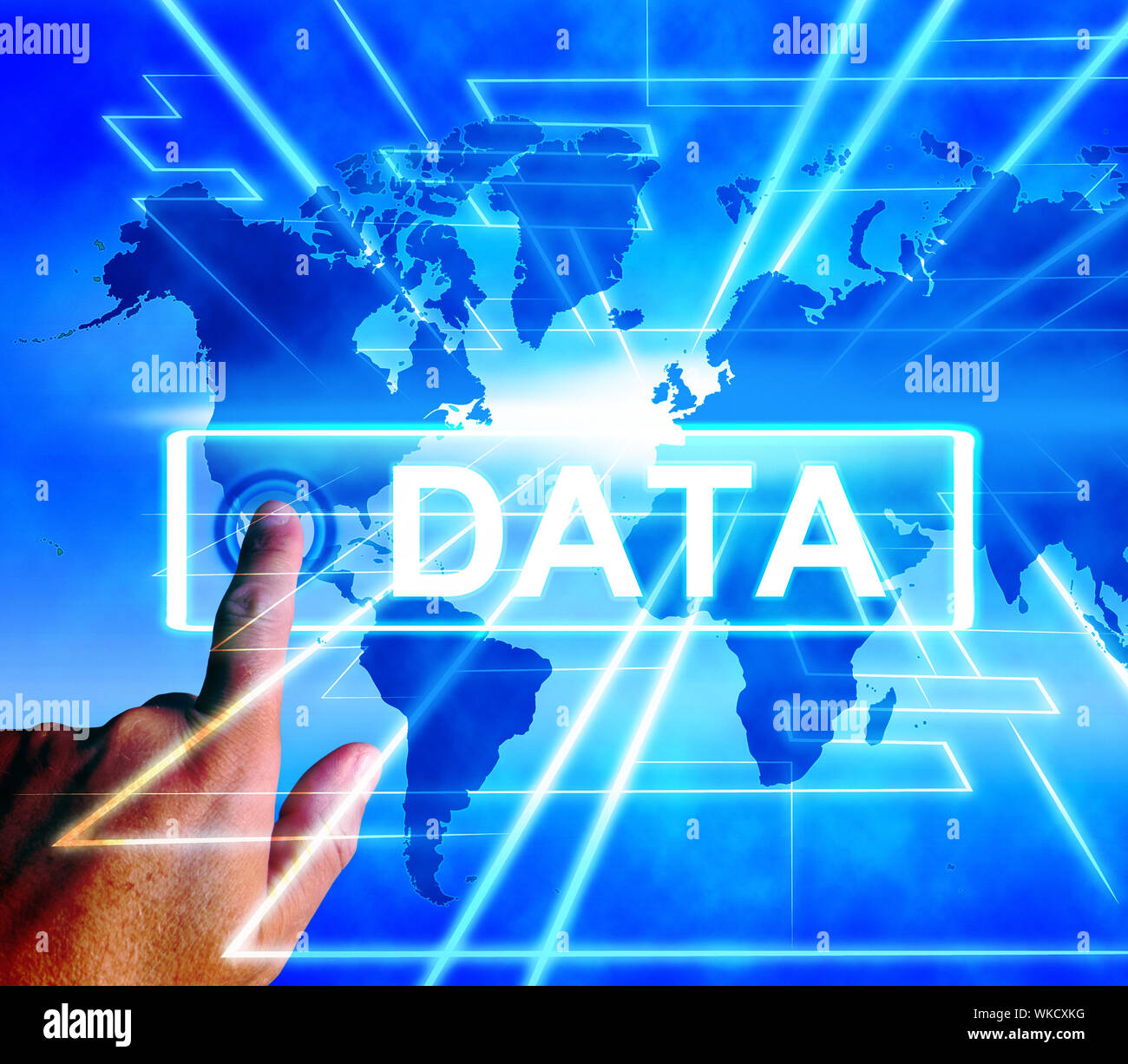 Data Map Displaying an Internet or Worldwide Database Stock Photo - Alamy