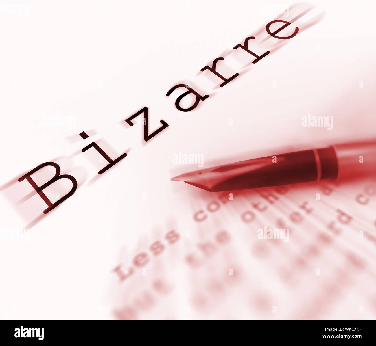 Strange Word Displaying Weird Curious Or Peculiar Stock Photo - Alamy