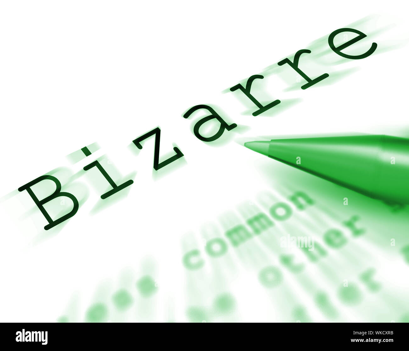 Strange Word Displaying Unusual Odd Or Curious Stock Photo - Alamy