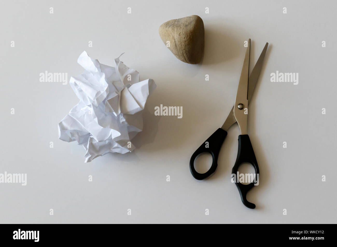 Rock paper scissors game rock hi-res stock photography and images - Alamy