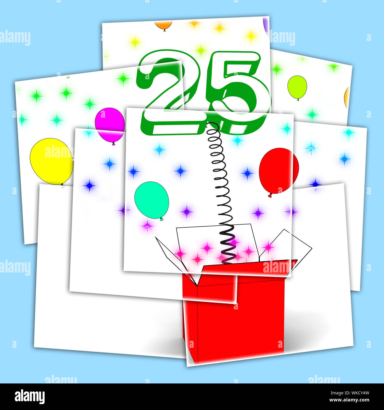 Number Twenty Five Surprise Box Displaying Beautiful Creativity And ...