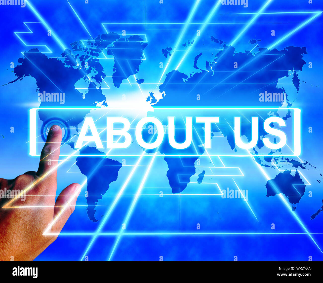 About Us Map Displaying Website Information of an International Service ...