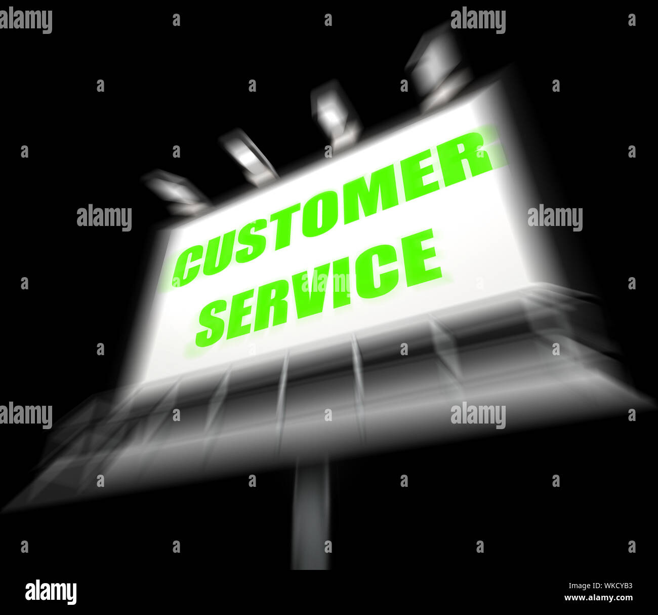 Customer Service Media Sign Displaying Consumer Assistance and Serving ...