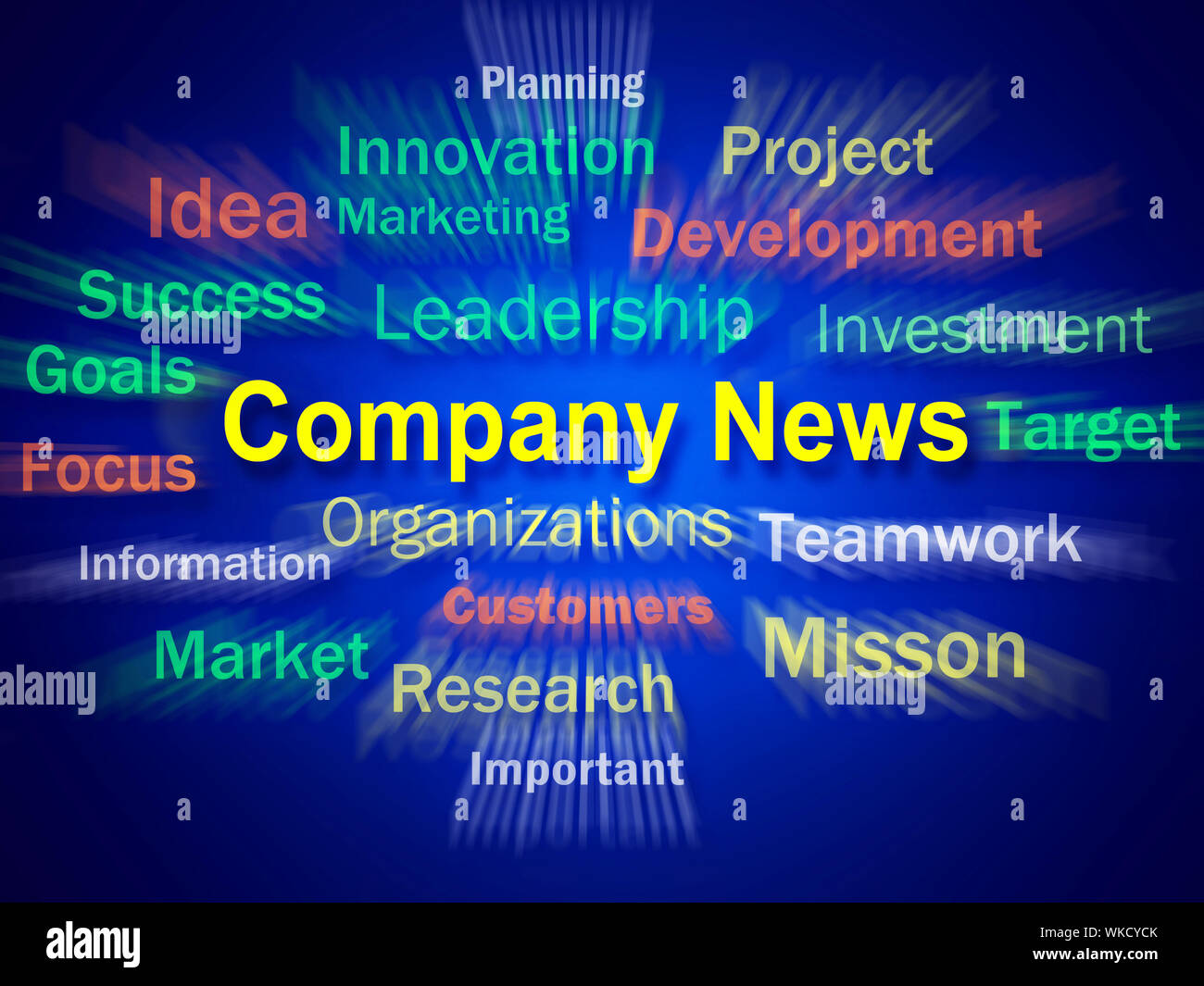 Company News Brainstorm Displaying Whats New In Business Stock Photo ...