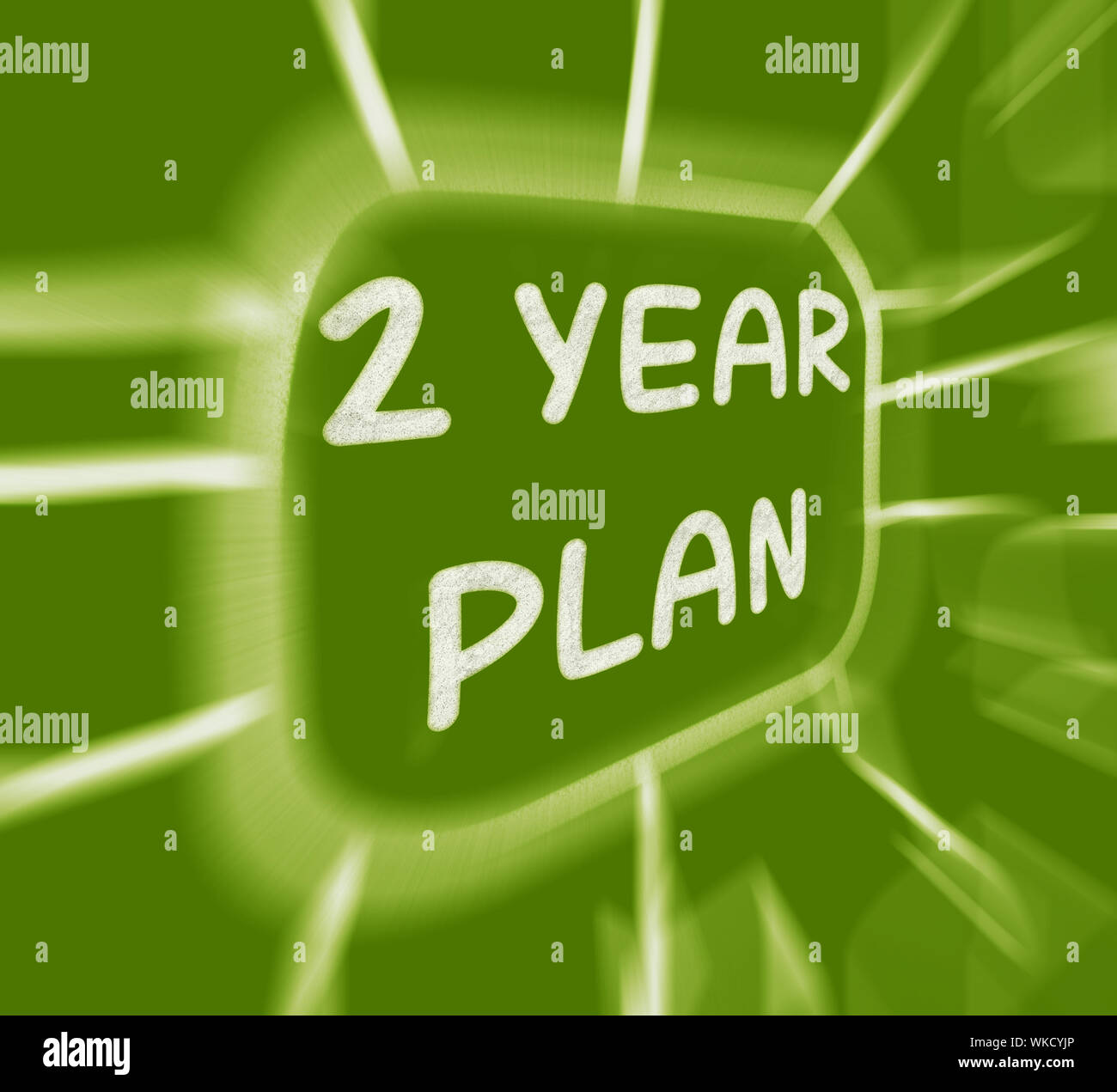 Two Year Plan Diagram Displaying 2 Year Planning Stock Photo - Alamy