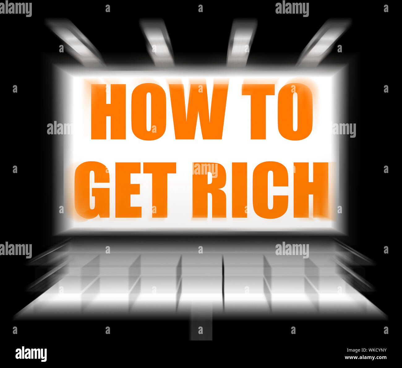 How To Get Rich Sign Displaying Self help and Financial Advice Stock ...