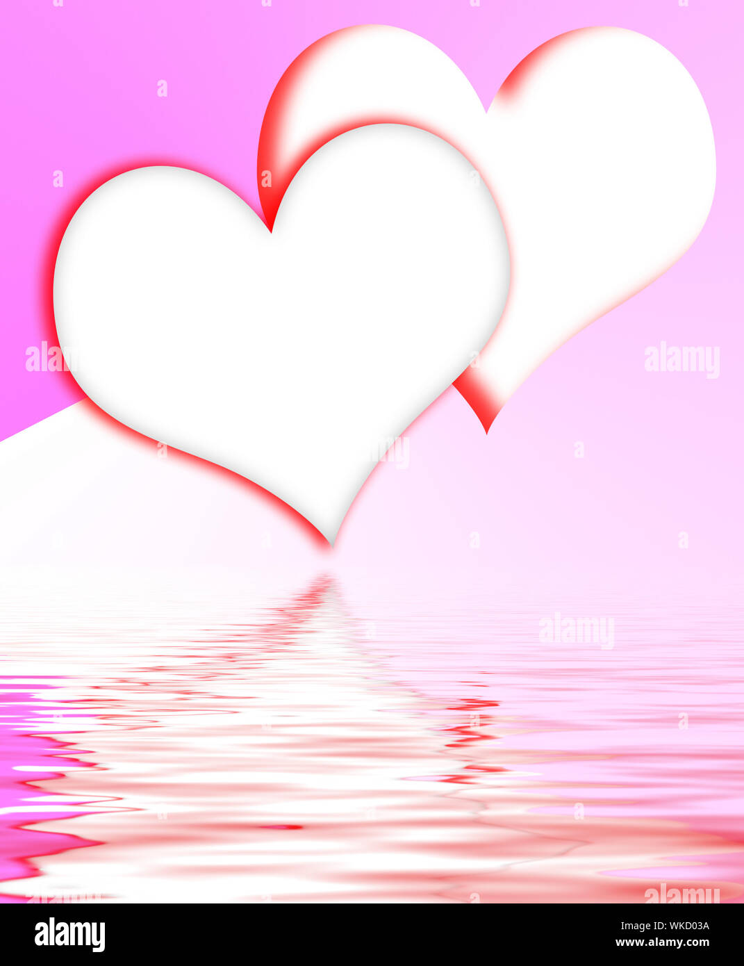 Intertwined Hearts Displaying Romantic Couple And Marriage Stock Photo ...