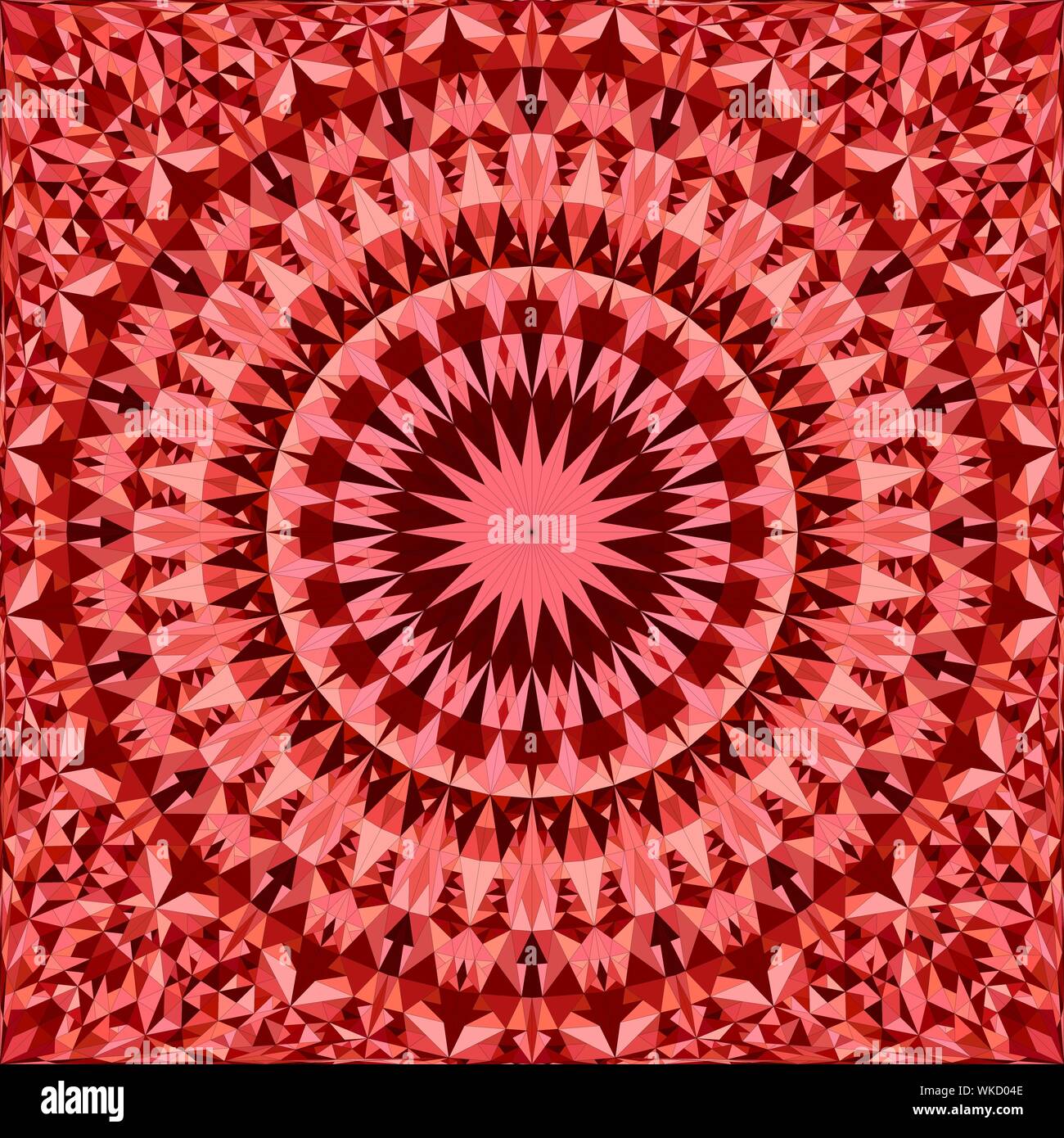 Red repeating kaleidoscope pattern background - abstract symmetrical ...