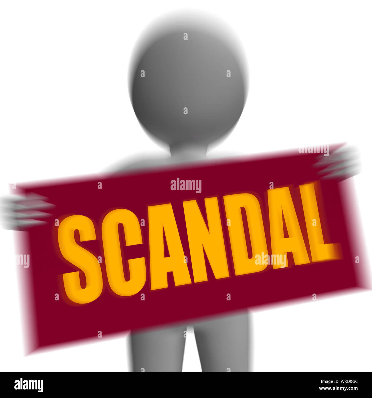 Scandal Sign Character Displaying Publicized Incident Or Uncovered ...