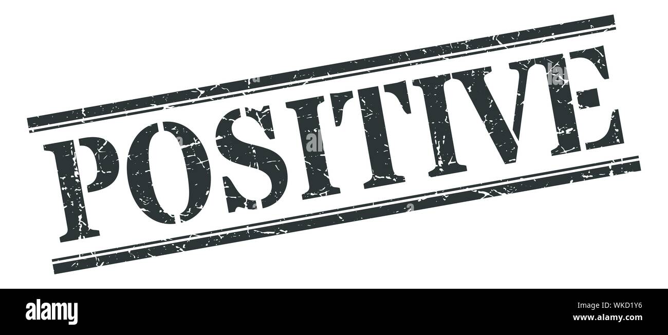 positive stamp. positive square grunge sign. positive Stock Vector ...