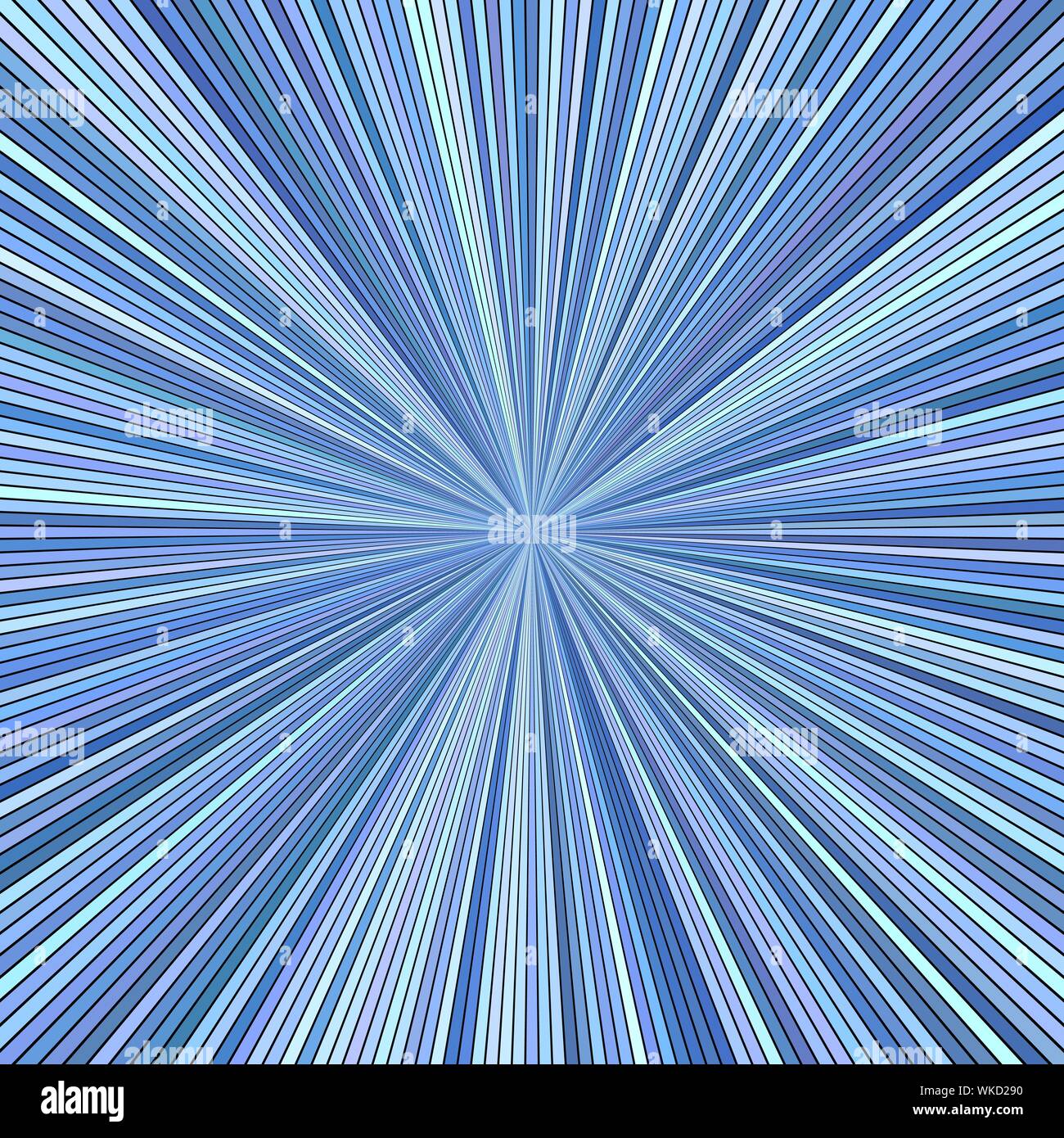 Blue abstract hypnotic striped ray burst background design - vector ...
