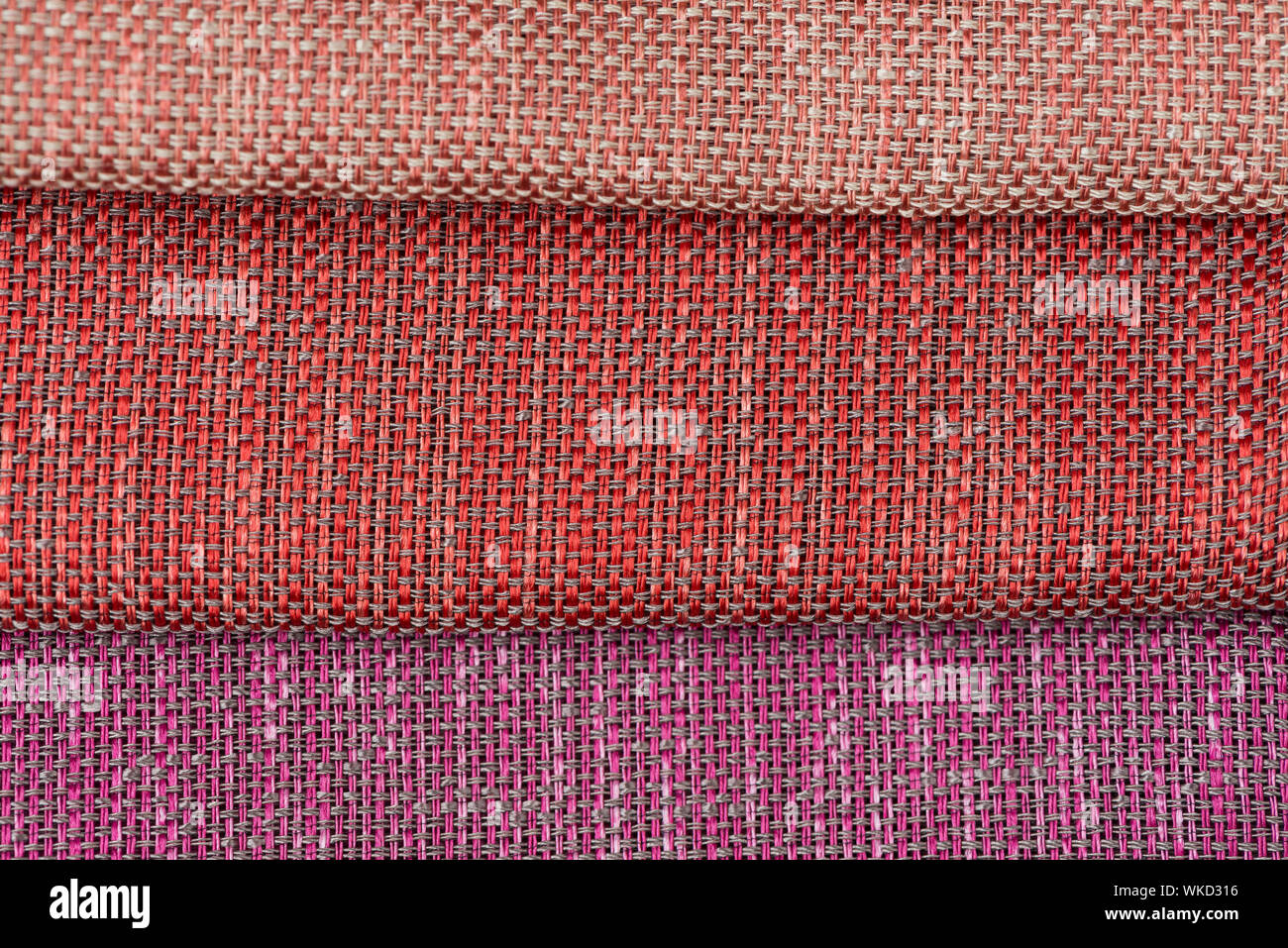 Closeup detail of multi color fabric texture samples Stock Photo - Alamy