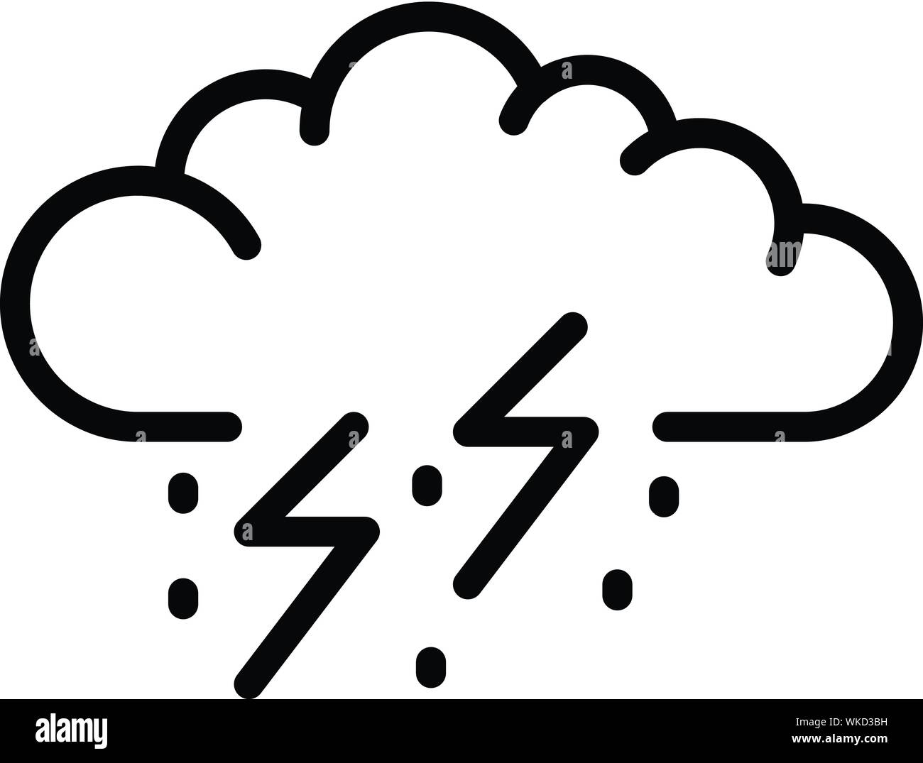 Storm start cloud icon, outline style Stock Vector Image & Art - Alamy