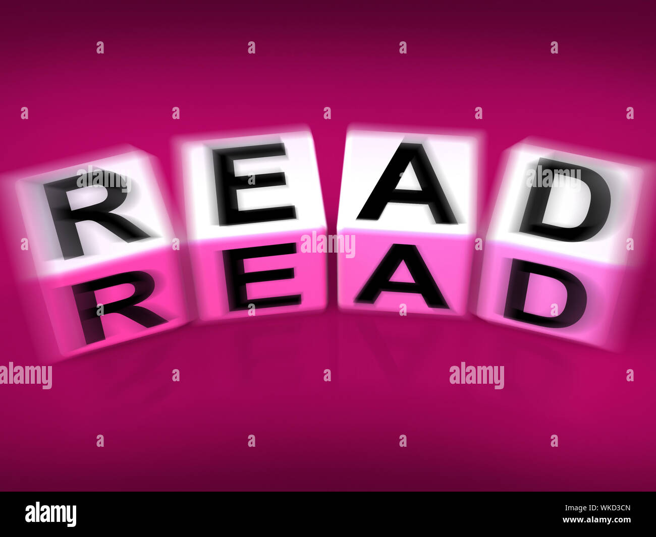 Read Blocks Displaying Reading Learning and Studying Stock Photo - Alamy