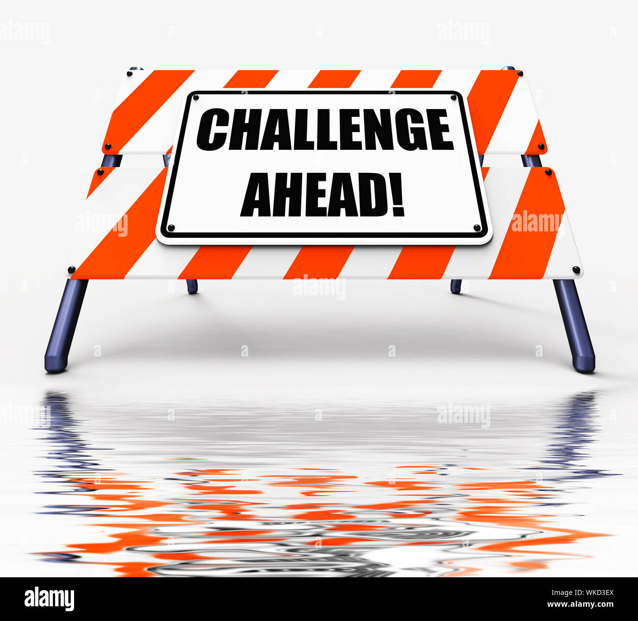 Challenge Ahead Sign Displaying to Overcome a Challenge or Difficulty Stock Photo - Alamy