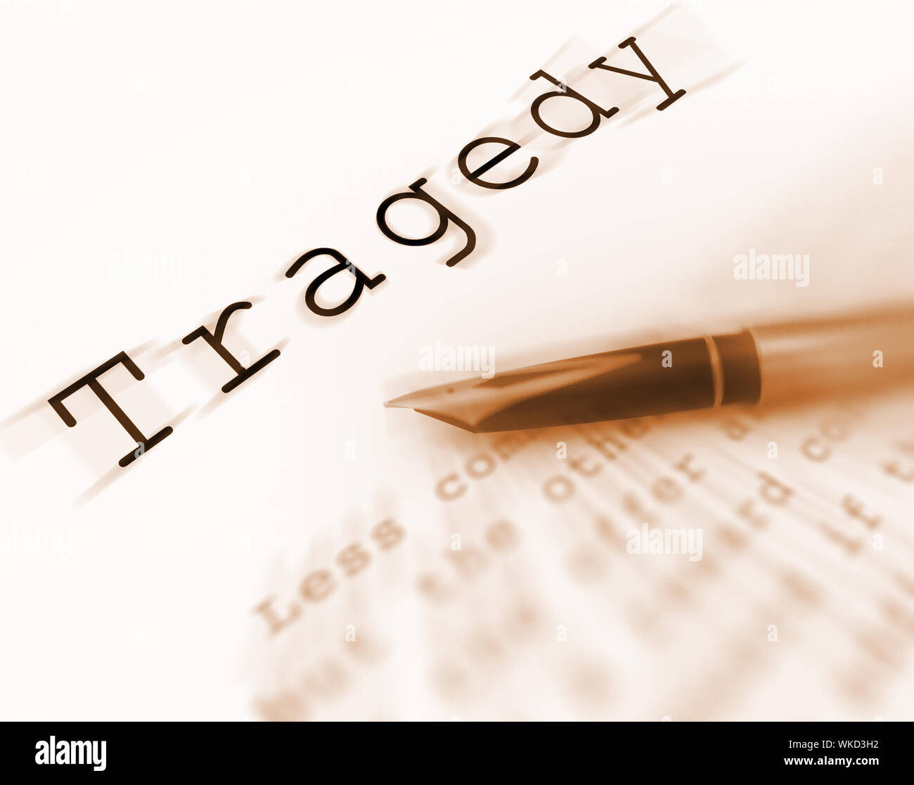 Tragedy Word Displaying Catastrophe Misfortune Or Devastation Stock ...