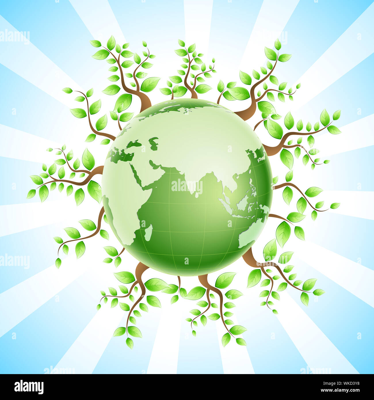 illustration of recycle globe Stock Photo - Alamy