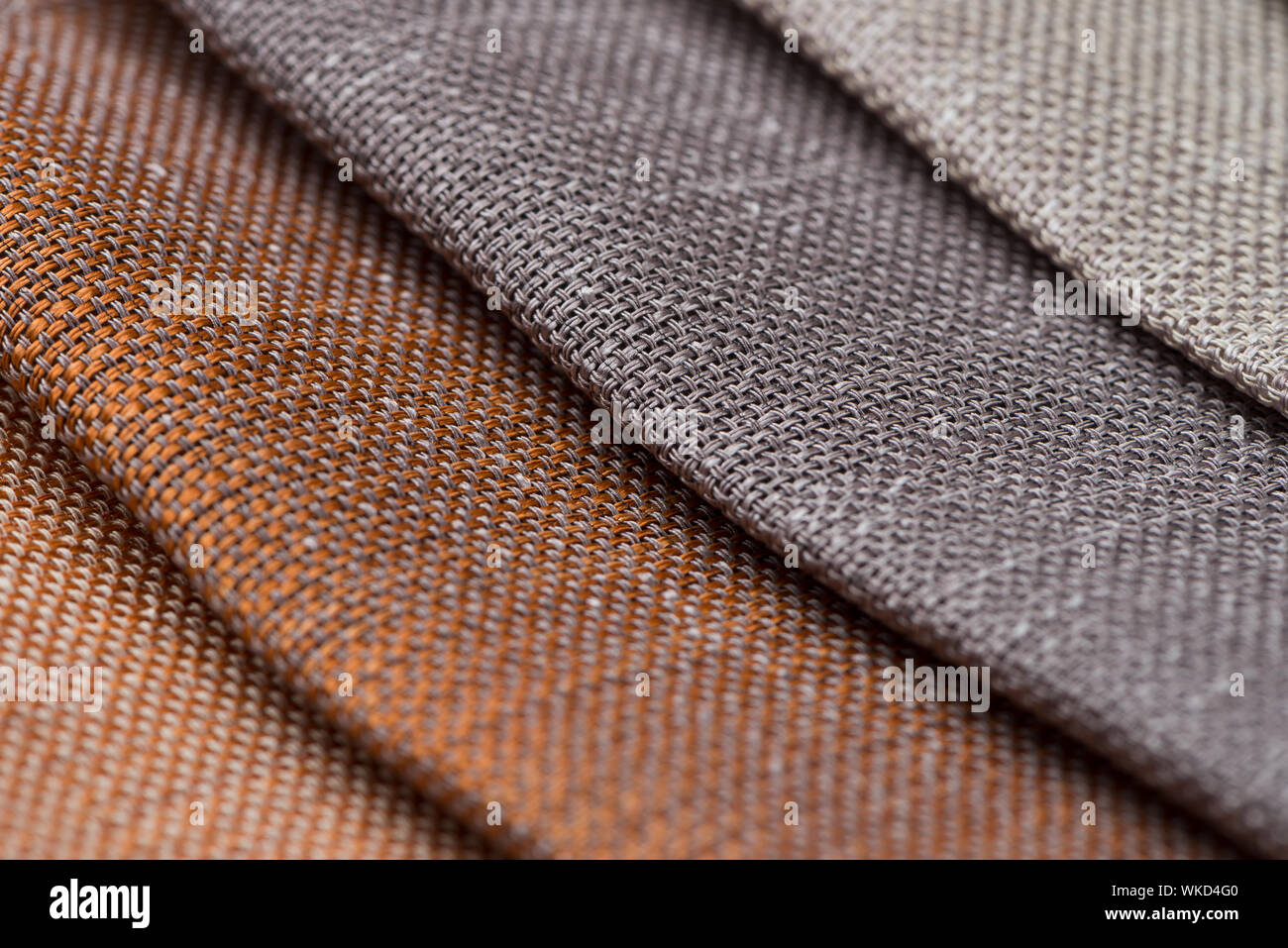 Closeup detail of multi color fabric texture samples Stock Photo - Alamy