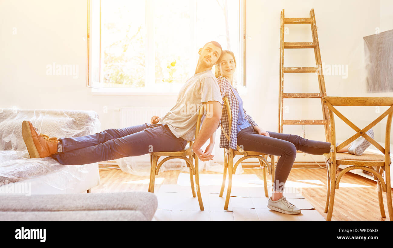 Happy renovation diy couple taking hi-res stock photography and images ...