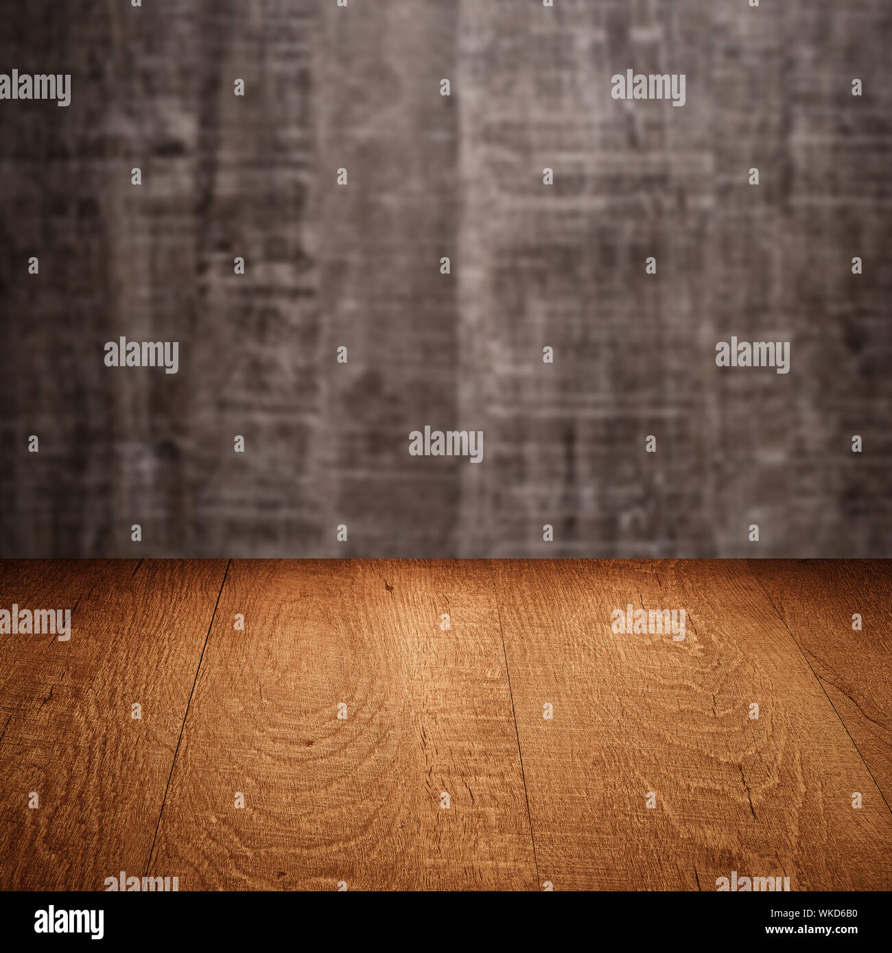 Wood background - table with wooden wall Stock Photo - Alamy