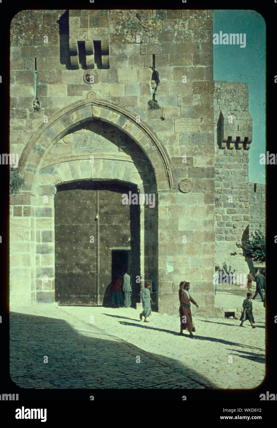 Jerusalem. Jaffa Gate. Needle's eye. Matt. 19:24 Stock Photo - Alamy