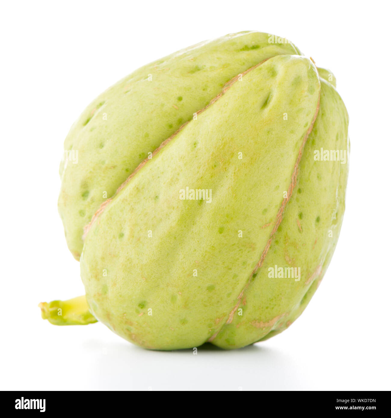 Chayote also known as chow chow and Chu Chu isolated on white Stock ...