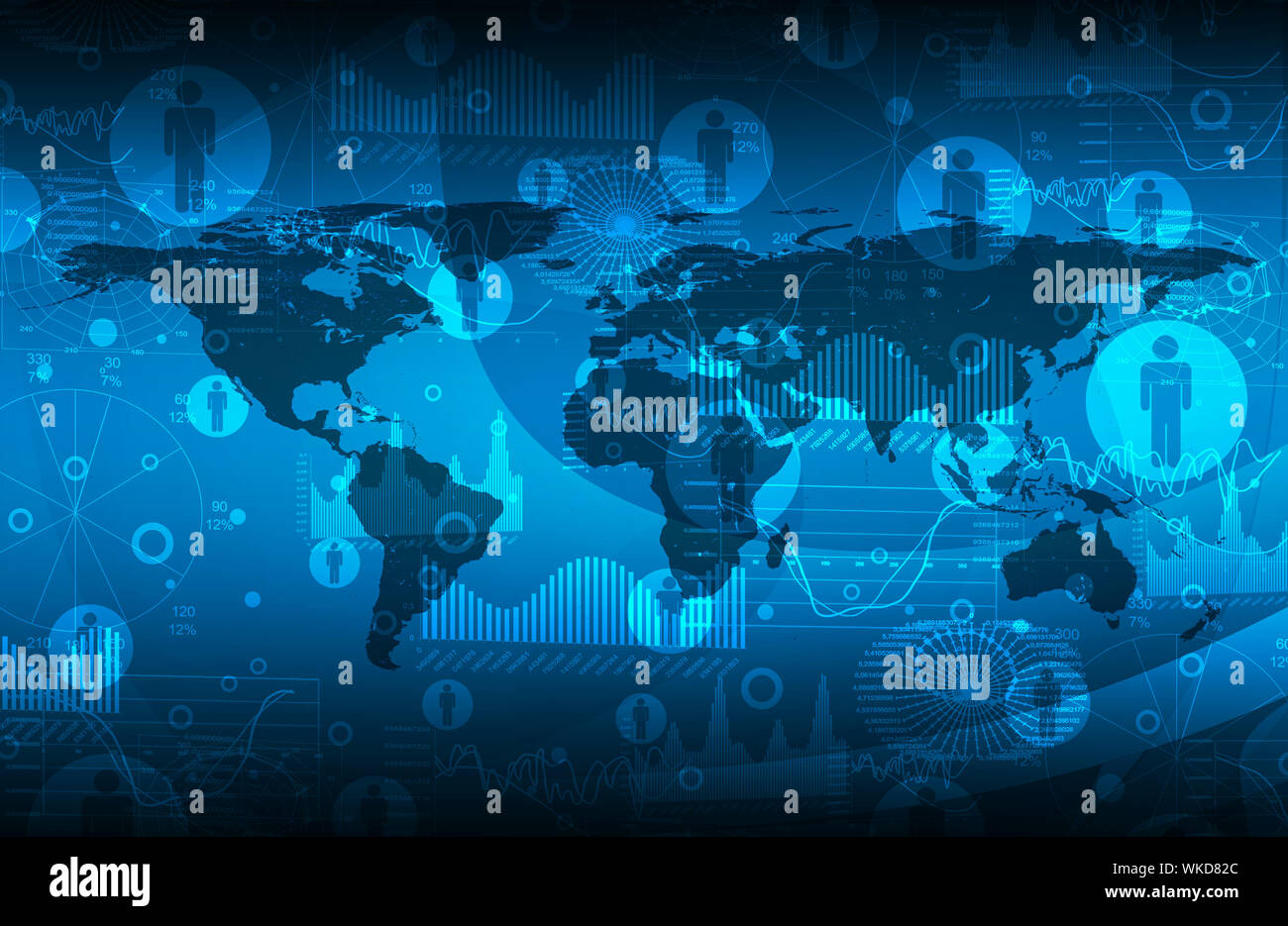 World map with contacts. The concept of global contacts Stock Photo - Alamy