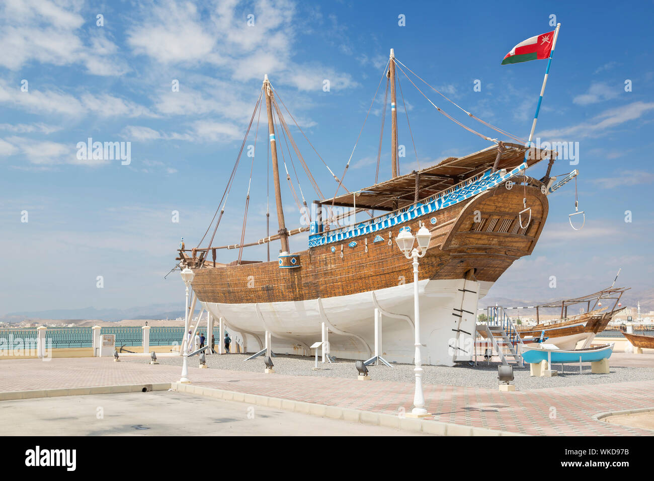 Image of a handmade Dhau ship in Oman Stock Photo - Alamy